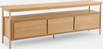 La Redoute Interieurs Meuble Tv 3 Tiroirs 180 Cm Plaqu&eacute; Ch&ecirc;ne Elina