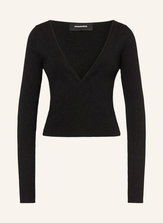 Dsquared2 Strickjacke Mit Glitzergarn schwarz