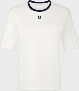 Gerard Darel T-shirt col rond &agrave; logo - MARLYNE - Craie
