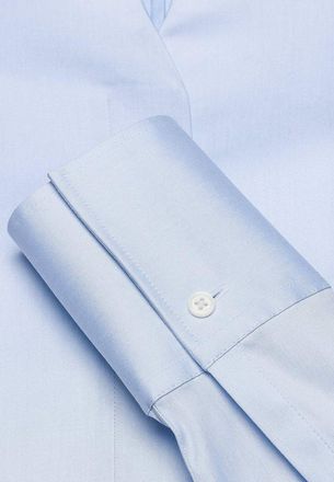 Vincenzo Boretti Klassische Bluse tailliert stretch Kelchkragen