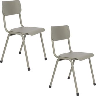 Zuiver Back to School Gartensessel Gr&uuml;n - 2er Set