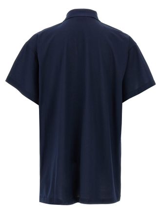 Balenciaga Mens Blue Cotton Polo Shirt