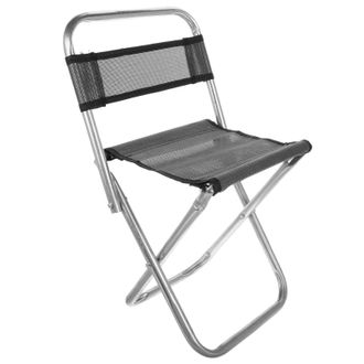 SOLUSTRE Tragbarer Angelstuhl Klappstuhl Campingstuhl Klein mit Metallgestell und Netzgewebe Leichter Outdoor Hocker f&uuml;r Angeln Wandern und Reisen Zuf&auml;llige Fa