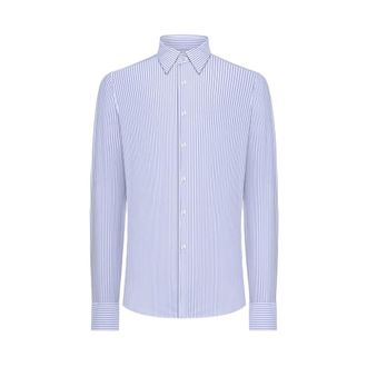 Roberto Ricci Design Rrd, Homme, Chemises, Bleu, Taille: XL Oxford Jacquard Shirt