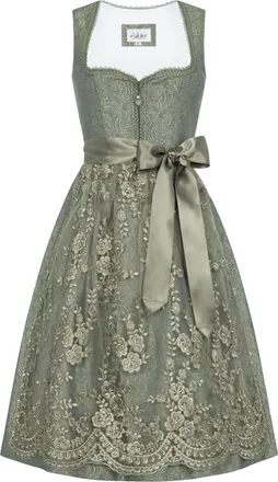 N&uuml;bler Dirndl N&Uuml;BLER Midi Dirndl Fleurette, Damen, Gr. 40, EURO, gr&uuml;n, Obermaterial: 100% Polyester PES., Kleider, Topseller