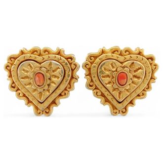 Christian Lacroix Ohrringe - VINTAGE CHRISTIAN LACROIX GROSSE CLIP-ON HERZ GOLD - Gr. unisize - in Gold - f&uuml;r Damen