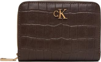 Calvin Klein Geldb&ouml;rse Calvin Klein Ck Croc Medium Flap Zip Around LV04F1095G Braun