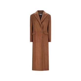 Giuseppe Di Morabito Femme, Manteaux, Brun, Taille: 34 FR Manteau Croisé Orné de Strass Macro