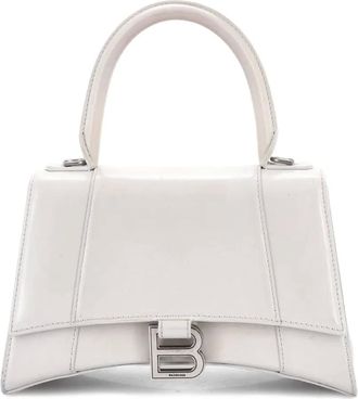 Balenciaga Hourglass Top Handle Bag Leather Small satchel - Nude