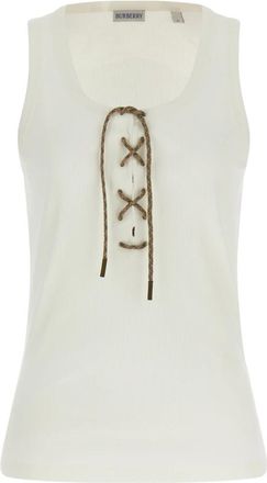 Burberry Femme, Tops, Blanc, Taille: 38 FR Cleo Ribbed Tank