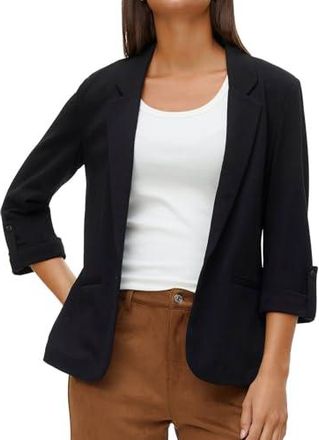 Vero Moda Vmeva Blazer 3/4 Ample Noos, Noir, XL