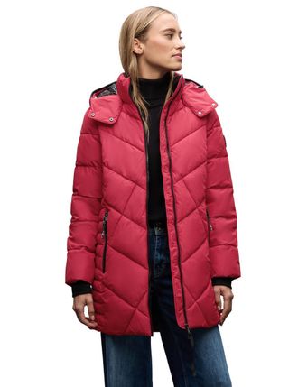 Street One Damen 2005448 Steppjacke in Midi-Länge, Carpet red, 38