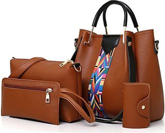 Generic Ensemble de Femme en 4 Pi&egrave;ces Style R&eacute;tro avec Motif Imprim&eacute; et Couleur Unie pour un &Eacute;l&eacute;gant et Polyvalent Quotidien 4pi&egrave;ces