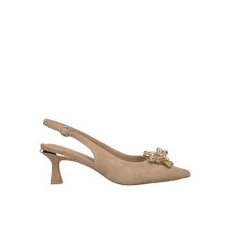 Alma En Pena Alma EN Pena, Femme, Chaussures, Beige, Taille: 42 EU Escarpin Slingback avec D&eacute;tail Bijou