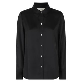 Vince Femme, Blouses et Chemises, Noir, Taille: 38 FR Chemise Classique Coupe Ajust&eacute;e