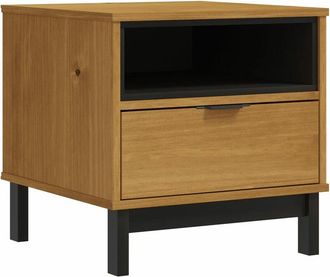vidaXL Vidaxl - Beistelltisch flam 50x50x50 cm Massivholz Kiefer