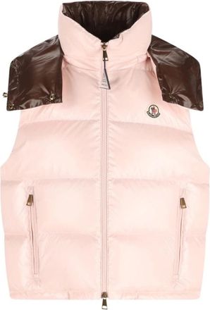 Moncler Niverolle Kurze Daunenweste - - Jackets - Damen - Rosa - M