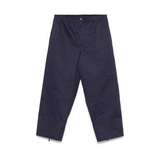 Moncler Blaue Hose mit Paneln und Kordelzug - - Trousers - Herren - Blau - L