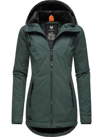 Ragwear Damen warme Winterjacke kurz wasserdicht mit Kapuze Zuzka Winter Dark Green23 Gr. M