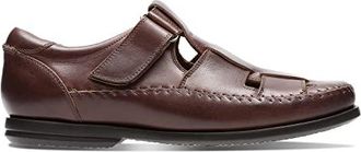Clarks Homme Gala Strap Sandales Bout fermé, Marron (Dark Tan Lea), 41 EU