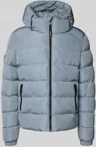 Superdry Steppjacke mit Kapuze und seitlichen Reißverschlusstaschen