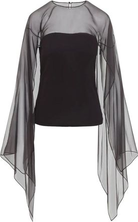 Alberta Ferretti Femme, Blouses et Chemises, Brun, Taille: 36 FR Top en viscose