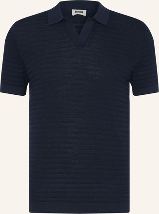 Drykorn Drykorn Strick-Poloshirt Braian blau