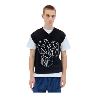 Awake NY Intarsia Strickweste - - Knitwear - Herren - Schwarzk - S