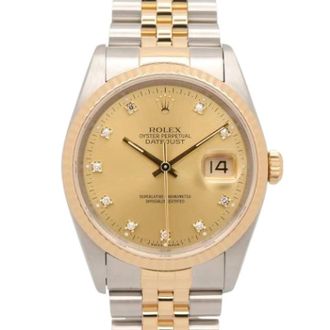 Rolex Pre-owned Datejust 36mm - Homme - Pre-owned - Jaune - Taille: ONE Size