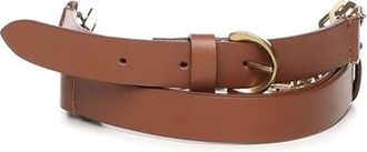 Pinko Pinko, Femme, Accessoires, Brun, Taille: S Ceinture avec insert de cha&icirc;ne, 2 cm