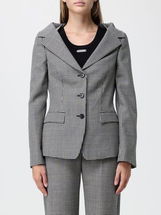 Alexander McQueen McQueen Kurzer einreihiger Wollblazer von mit Karomuster und steigendem Revers