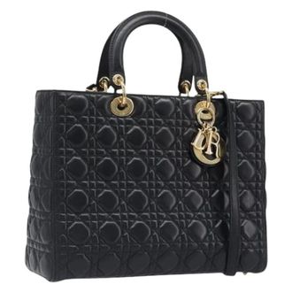 Dior Pre-owned Cuir sacs-dior - Femme - Pre-owned - Noir - Taille: ONE Size