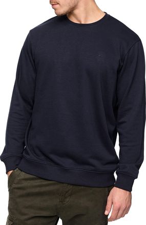Indicode Herren Holt Sweatshirt aus Baumwollmischung | Sweater mit RIPP-Bündchen Pullover für Männer Navy, XL