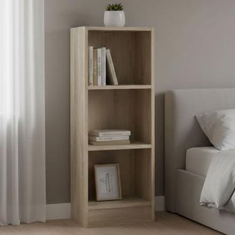 Dmora B&uuml;cherregal Violette, B&uuml;roregal, Mobiler Buchhalter, B&uuml;cherbrett, 41x27 h107 cm, Eiche