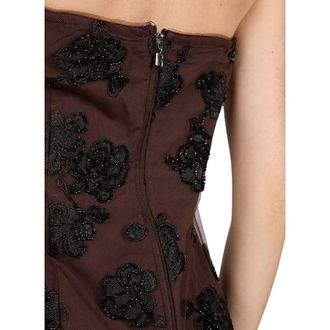 Rotate Robe bustier &agrave; fleurs brod&eacute;es