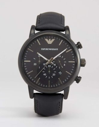 Emporio Armani AR1970 - Chronograph mit Silikonband-Schwarz