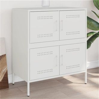 vidaXL Buffet blanc 68x39x79 cm acier Vidaxl