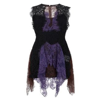 Alberta Ferretti Femme, Robes, Multicolore, Taille: 38 FR Robe &eacute;l&eacute;gante sans manches avec ourlet &agrave; franges