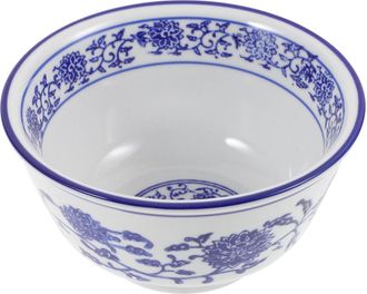 Cabilock Keramik Reis Und Suppensch&uuml;ssel Blau Wei&szlig; 11,7cm Porzellanschale Glatte Kanten Vielseitige Servierschale F&uuml;r Zuhause Und Gastronomie