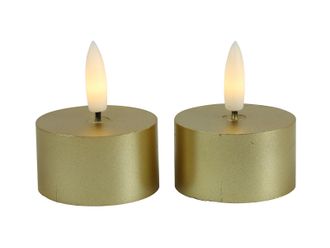 Countryfield Teelicht Rustikal LED Lyon Gold 2tlg