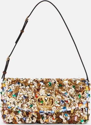 Valentino Garavani Schultertasche Vain Soft Mini mit Pailletten