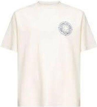 Stone Island Homme, Tops, Beige, Taille: L Patch Logo T-Shirt