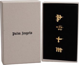 Palm Angels Set von 4 Ringen mit Logo-Buchstaben PMOC015E23MAT0017676