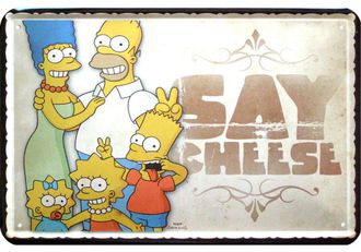 The Simpsons Blechschild SAY CHEESE