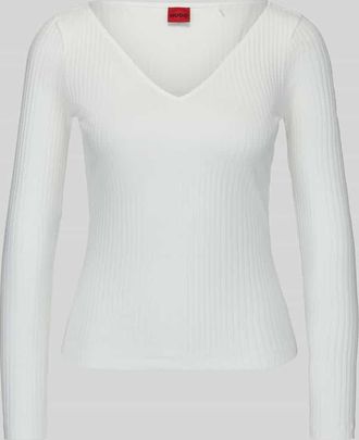 HUGO BOSS Slim Fit Langarmshirt aus Baumwoll-Mix Modell Dumille