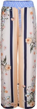 Liu Jo Femme, Pantalons, Multicolore, Taille: 42 FR Pantalon en Twill Imprim&eacute;