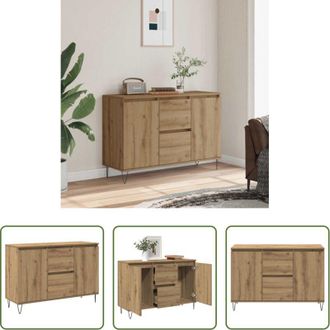 vidaXL Holzkommode - Sideboard Artisan-Eiche 101,5x35x70 cm Holzwerkstoff