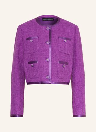 Dolce & Gabbana Kastenjacke Aus Boucl&eacute; lila