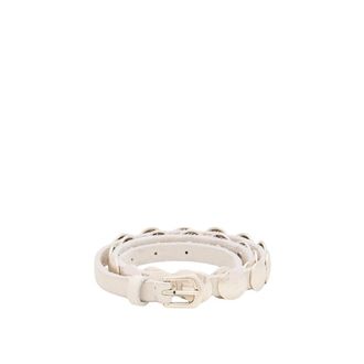 Golden Goose Stylischer Lederg&uuml;rtel mit markanten Details - - Accessories - Damen - Wei&szlig; - 90 CM