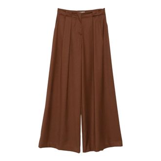Ermanno Scervino Pantalon large - Femme - Pantalons - Brun - Taille: 34 FR